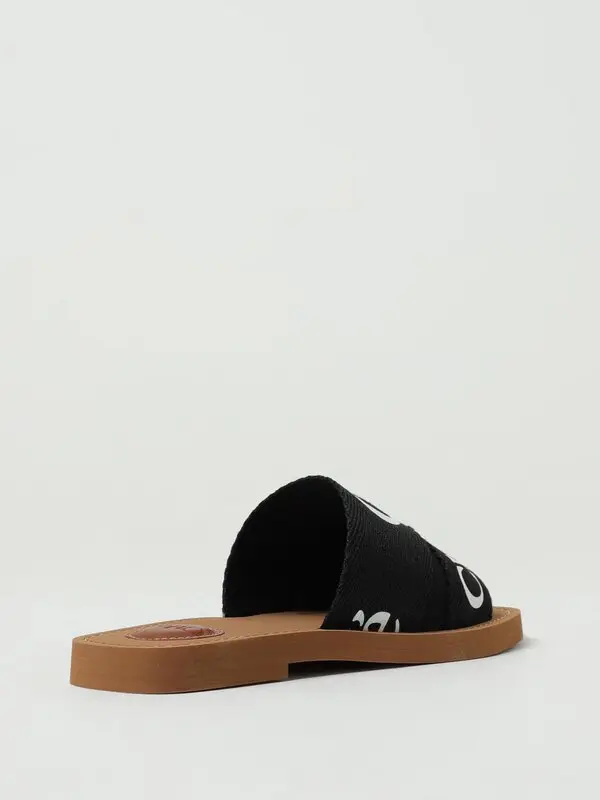 Chloé Fabric Sliders - Black
