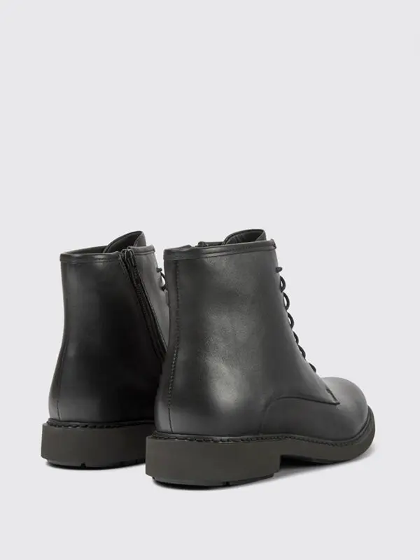 Camper Lace Up Ankle Boots - Black