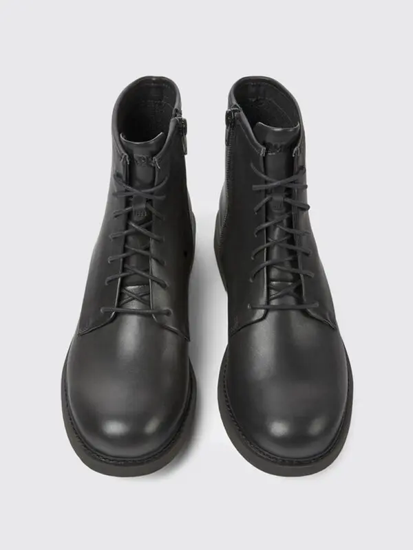 Camper Lace Up Ankle Boots - Black