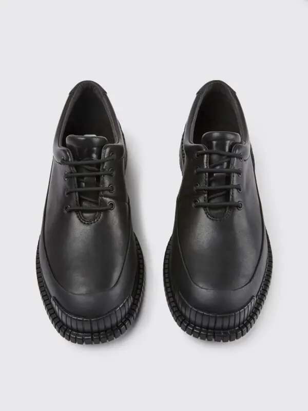 Camper Pix Lace-up Calfskin Oxford Shoes - Black