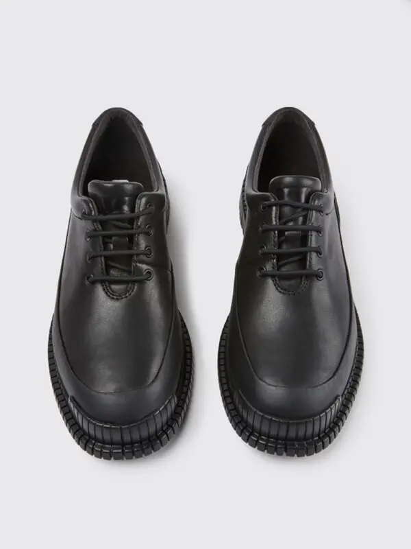Camper Pix Lace-up Calfskin Oxford Shoes - Black