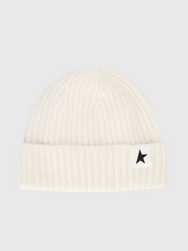 GOLDEN GOOSE Ribbed Beanie - Ivory