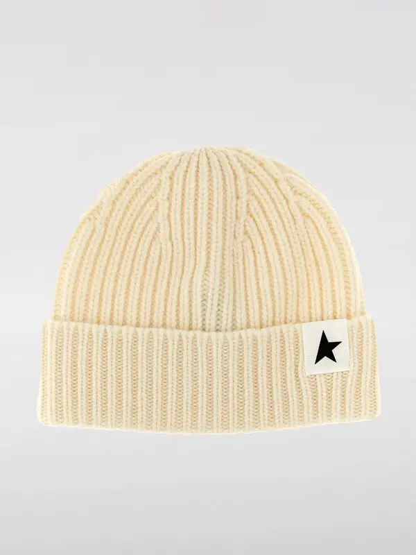 GOLDEN GOOSE Ribbed Beanie - White