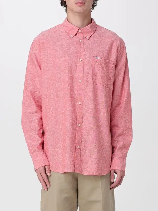 Barbour Linen And Cotton Shirt - Red