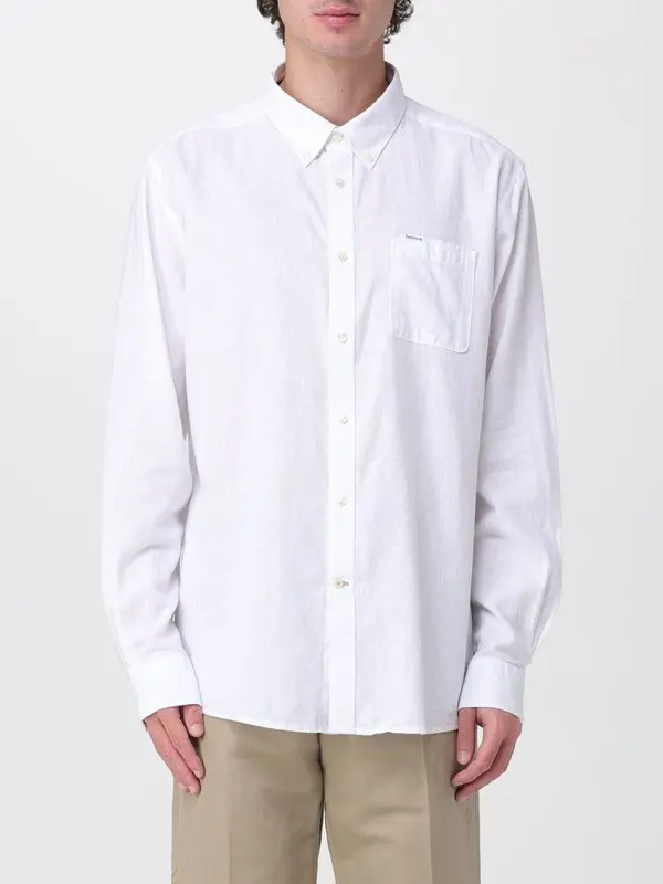 Barbour Linen And Cotton Shirt - White