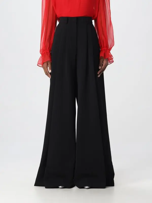 Moschino Wide-leg Tailored Pants - Black