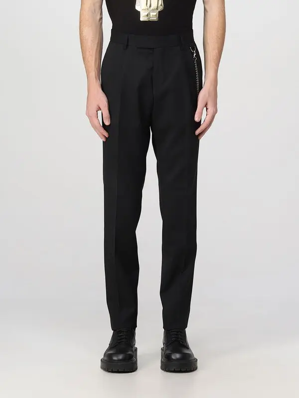 Karl Lagerfeld Tailored Trousers With Chain Detail - Black