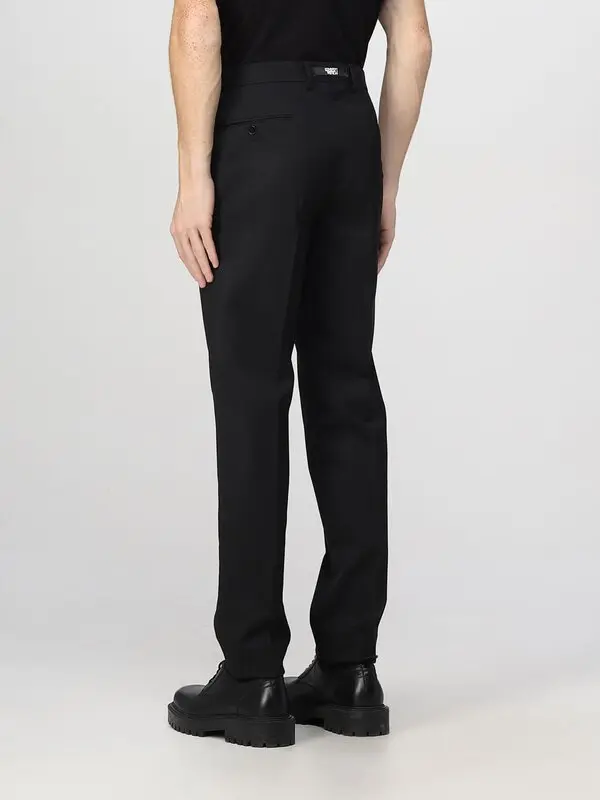 Karl Lagerfeld Tailored Trousers With Chain Detail - Black