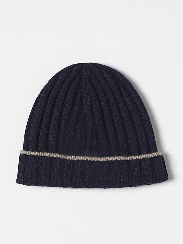 Brunello Cucinelli Cashmere Beanie - Navy