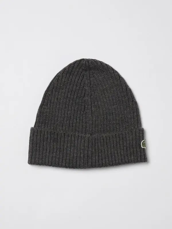 Lacoste Ribbed Beanie - Grey