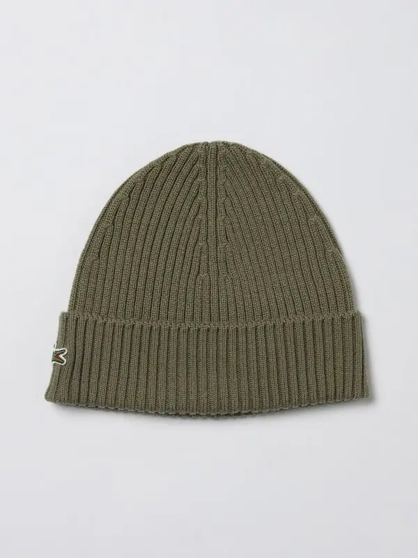 Lacoste Ribbed Beanie - Kaki