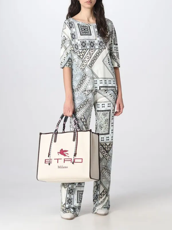 Etro Printed Viscose Top - White
