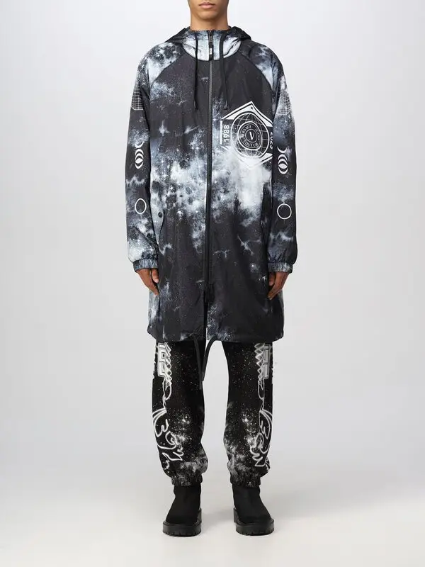 Versace Printed Hooded Coat