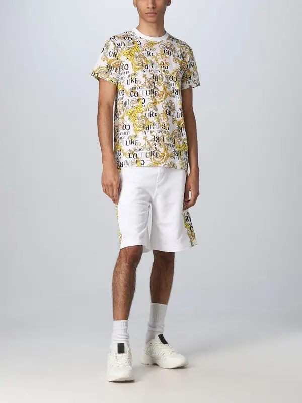 Versace T-shirt With Baroque Pattern - White