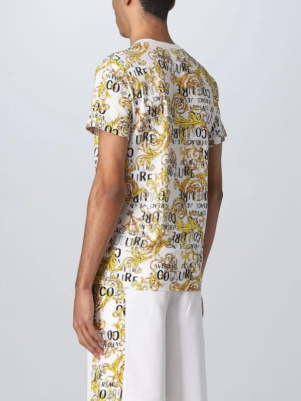 Versace T-shirt With Baroque Pattern - White