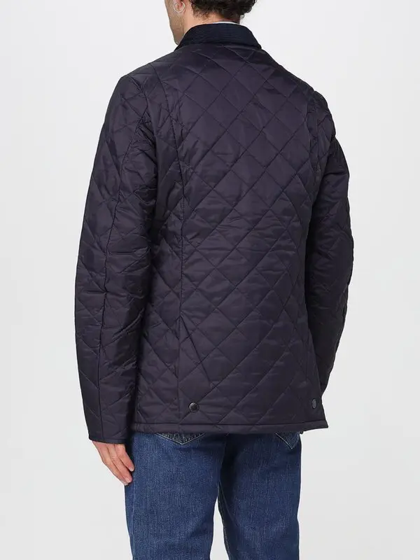 Barbour Heritage Liddesdale Quilted Jacket With Velvet Collar - Navy
