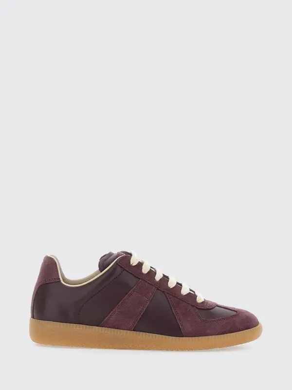 MAISON MARGIELA Leather And Suede Sneakers - Brown