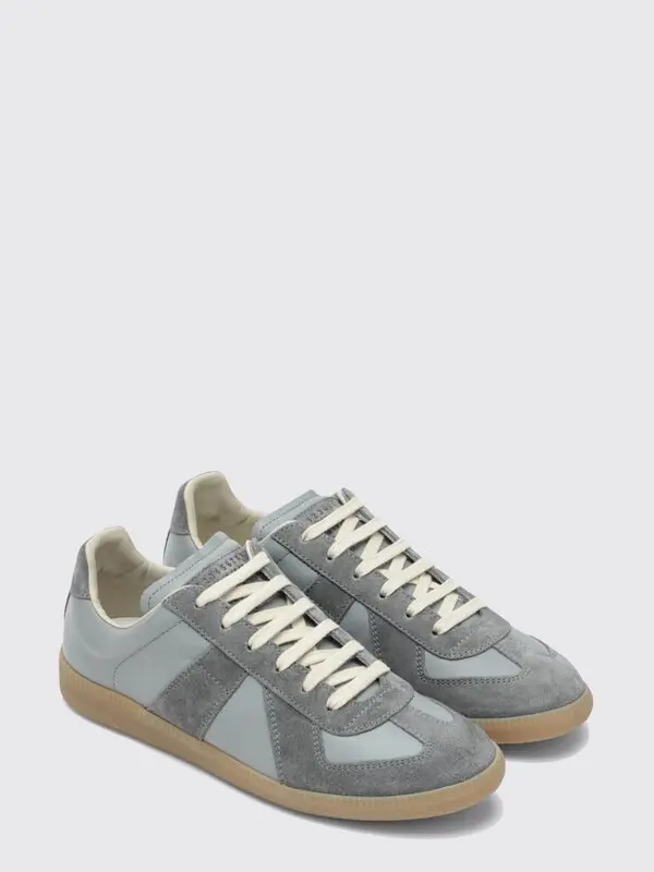 MAISON MARGIELA Leather And Suede Sneakers - Grey