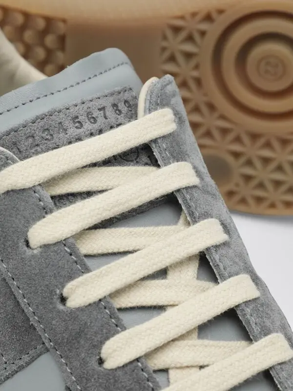 MAISON MARGIELA Leather And Suede Sneakers - Grey