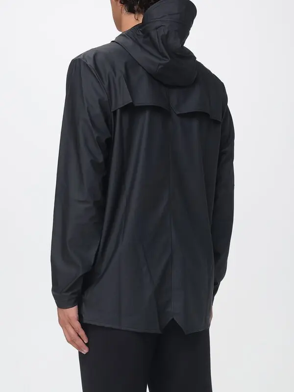 Rains Hooded Waterproof Jacket - Black