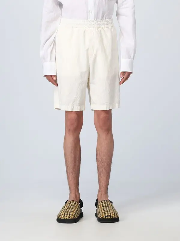 PAOLO PECORA Elasticated Waist Shorts - Yellow Cream