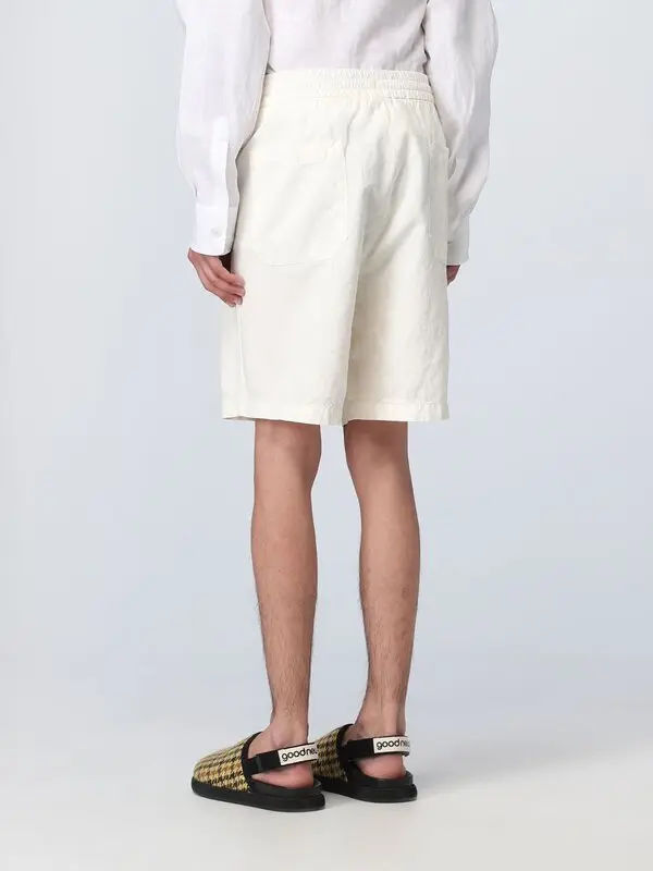 PAOLO PECORA Elasticated Waist Shorts - Yellow Cream