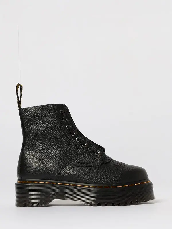 Dr. Martens Sinclair Platform Zip Boots - Black Milled