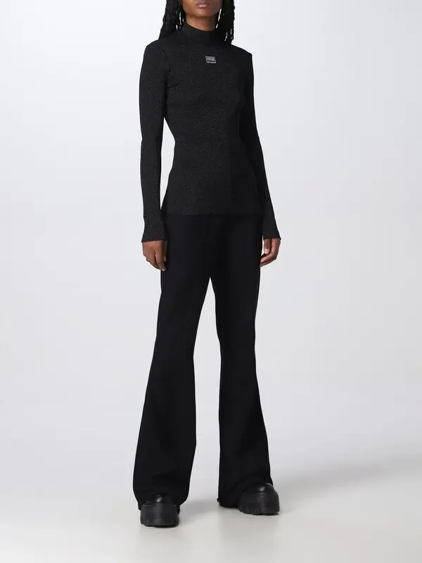 Versace Ribbed Turtleneck Top