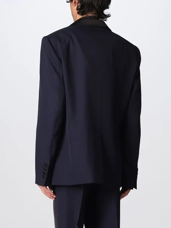 Karl Lagerfeld Navy Jacket With Shawl Lapel