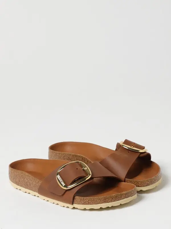BIRKENSTOCK Heeled Sandal With Buckle Detail - Brown