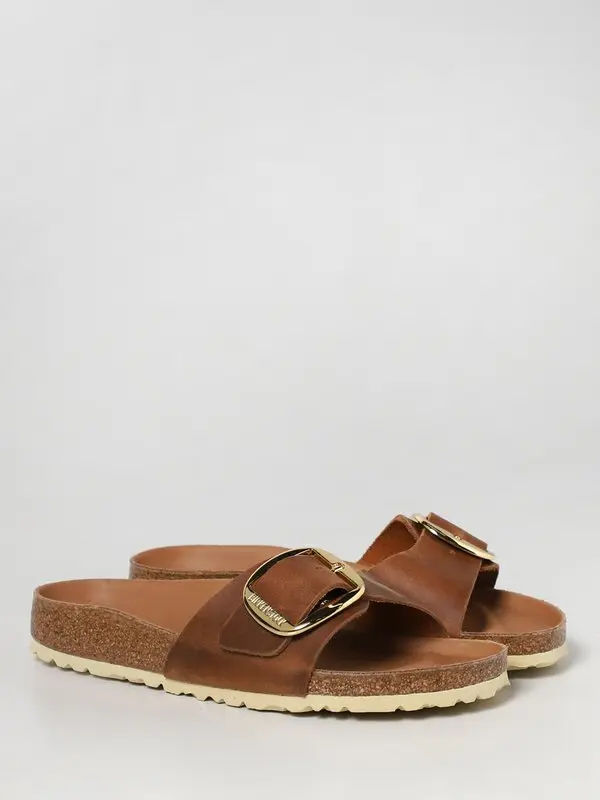 BIRKENSTOCK Heeled Sandal With Buckle Detail - Brown