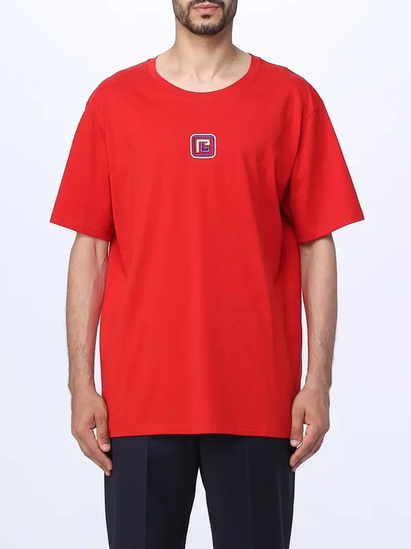 Balmain T-shirt In Cotton - Red