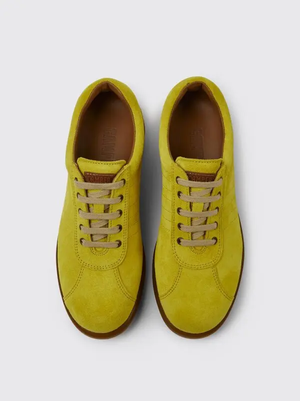 Camper Pelotas Nubuck Lace-up Sneakers - Yellow