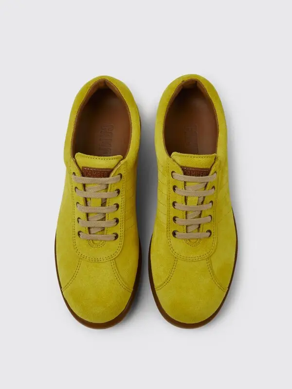 Camper Pelotas Nubuck Lace-up Sneakers - Yellow