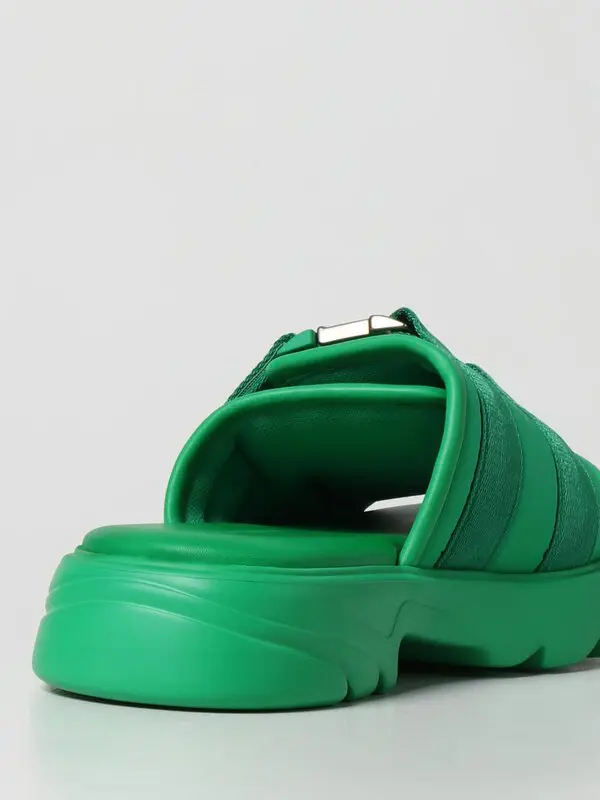 Bottega Veneta Flash Rubber And Canvas Sandals - Green