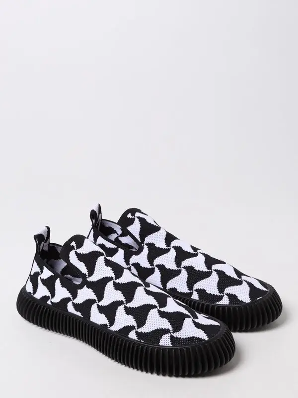 Bottega Veneta Ripple Knit Jacquard Sneakers - Black