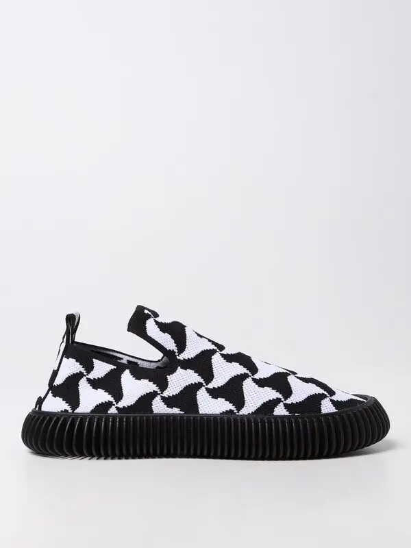 Bottega Veneta Ripple Knit Jacquard Sneakers - Black