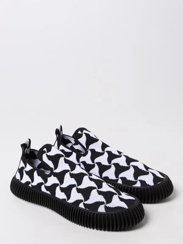 Bottega Veneta Ripple Knit Jacquard Sneakers - Black