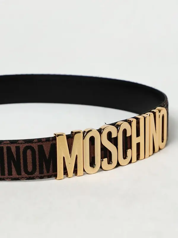 Moschino Belt With Logo Detail - Brown