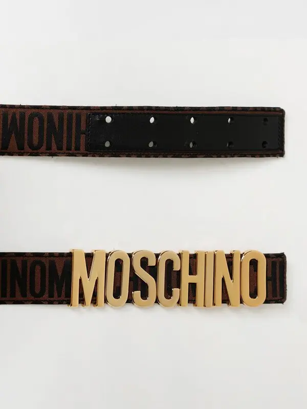 Moschino Belt With Logo Detail - Brown