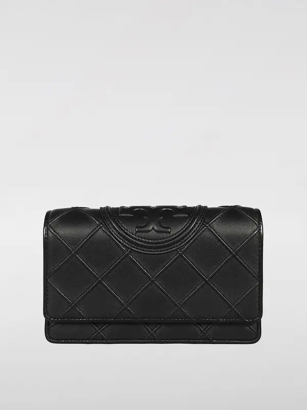 Tory Burch Quilted Leather Mini Bag With Chain Strap - Black