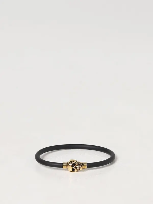 Alexander McQueen Skull Rubber Bracelet - Black