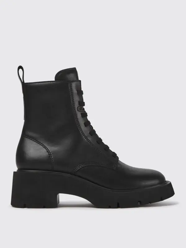 Camper Lace-up Combat Boots - Black