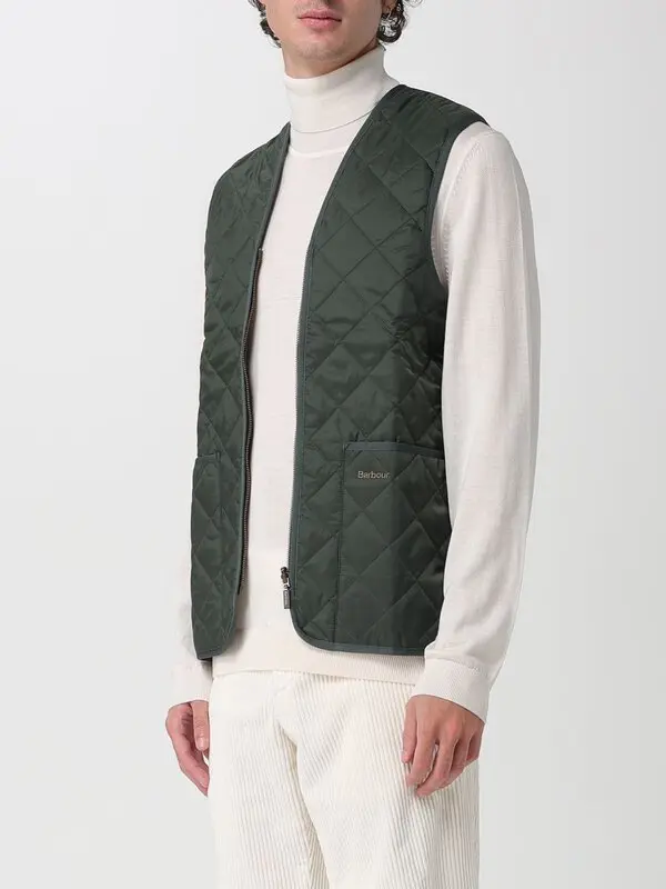 Barbour Quilted Zip Vest - Olive