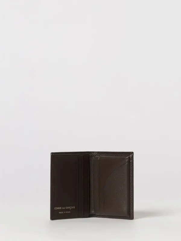 Comme Des Garçons Bifold Wallet In Sheepskin With Laminated Logo
