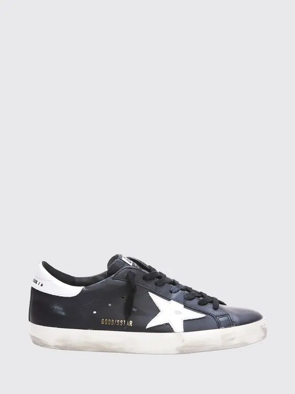 GOLDEN GOOSE Super-star Leather Sneakers - Black