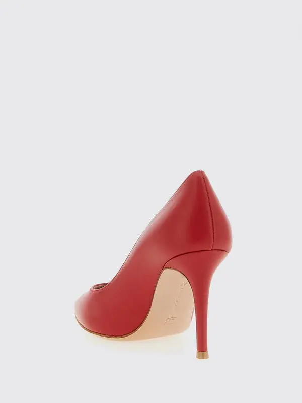 GIANVITO ROSSI Leather Pointed Toe High Heel Pumps - Red