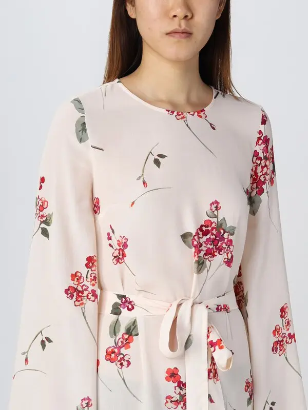 TWINSET Floral Print Crepe Dress
