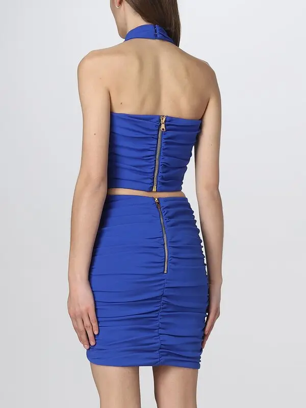Balmain Halterneck Crop Top With Cut-out Detail