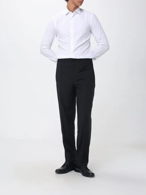 Burberry Slim Fit Stretch Cotton Poplin Shirt With French Collar